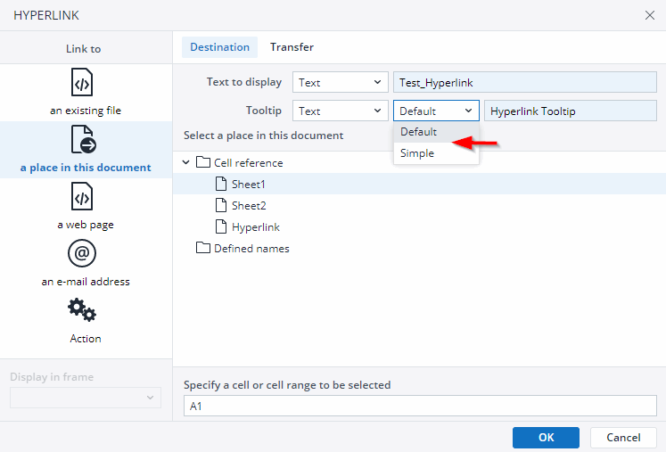 Inserting Hyperlinks